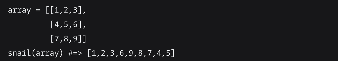 CodeWars 코딩 문제 2021/01/29 - Snail